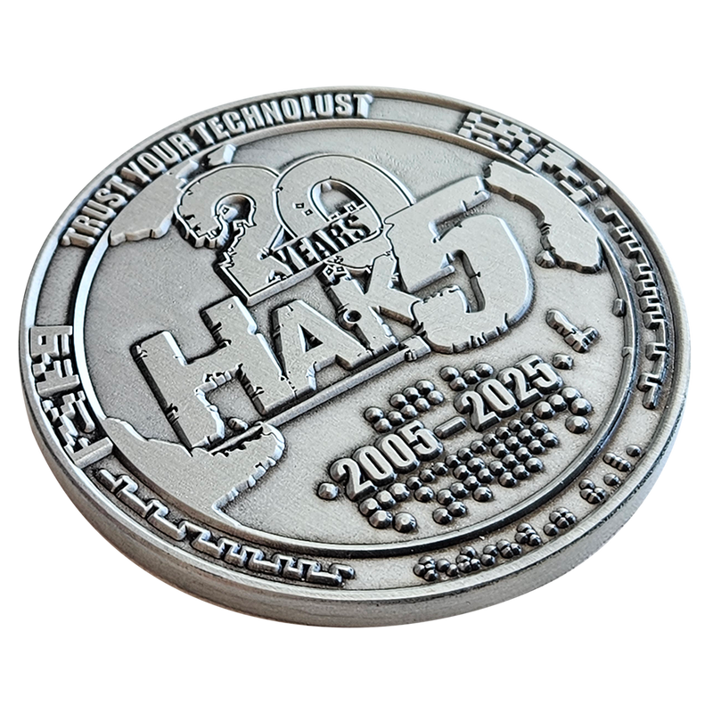 Hak5 Twenty Year Anniversary Challenge Coin